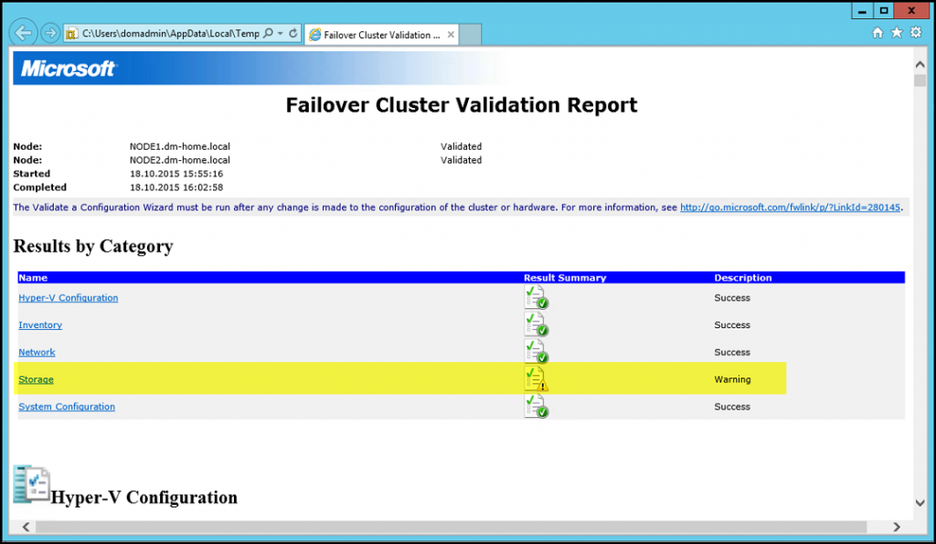 Installation Eines Hyper V Failover Cluster Unter Windows Server 2012r2 Mit Smb3 Datastore